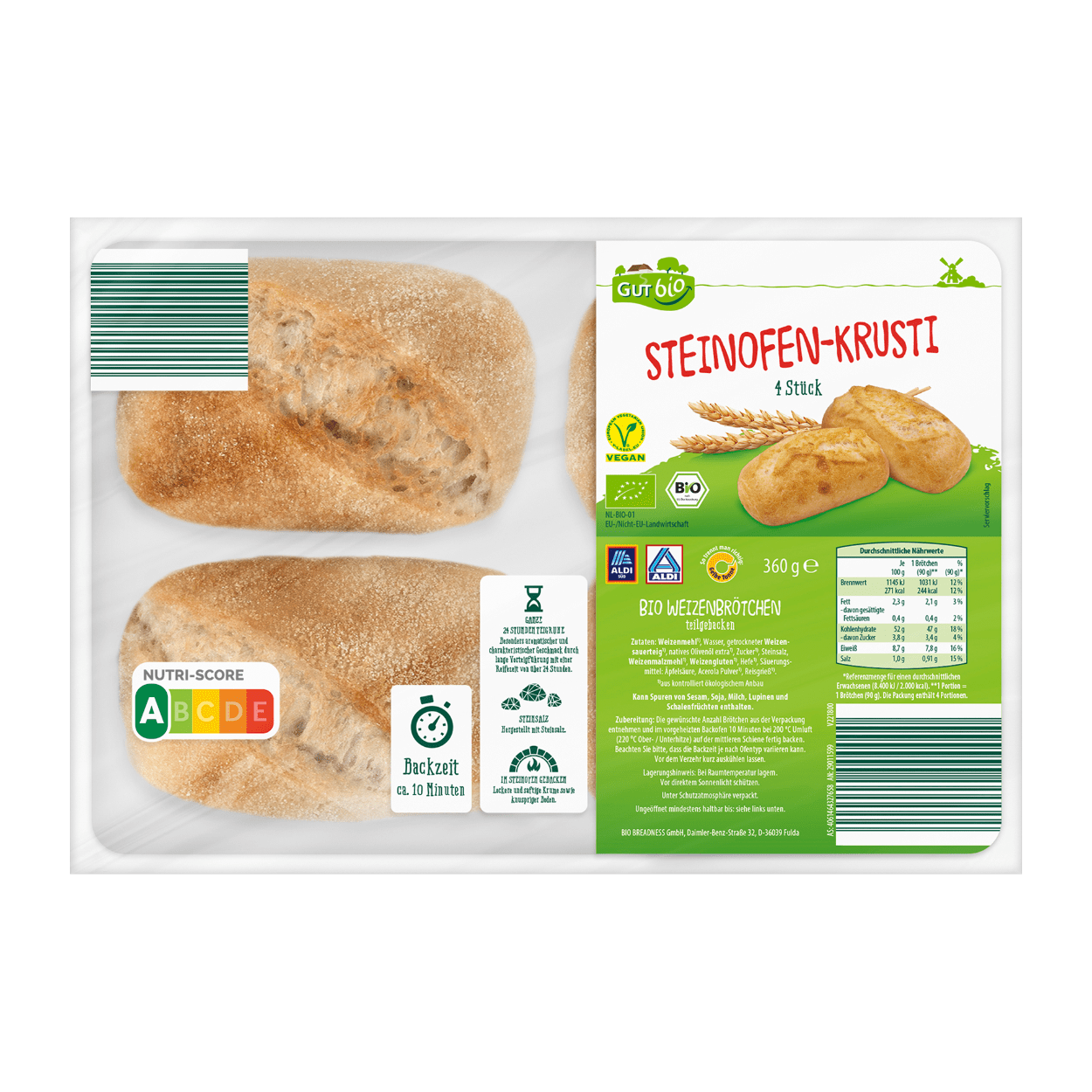 GUT BIO Bio-Brötchen günstig bei ALDI Nord