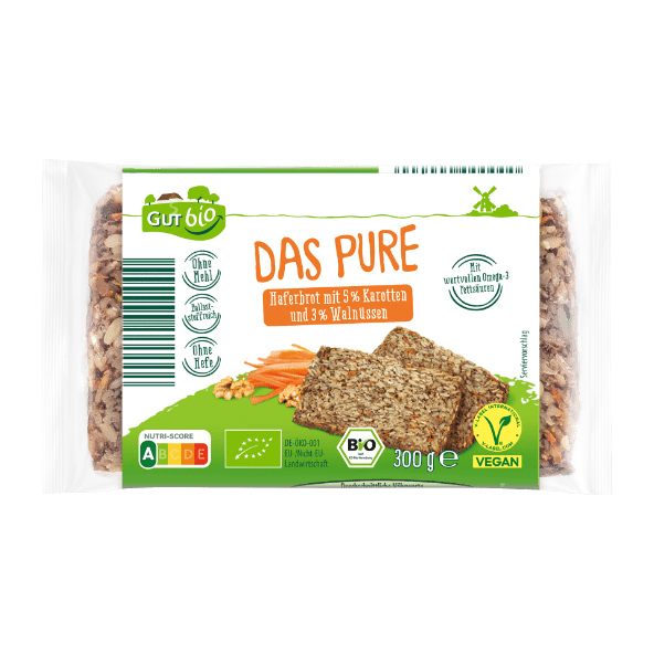 GUT BIO Bio Das-Pure Haferbrot ohne Mehl 300 g günstig ALDI Nord