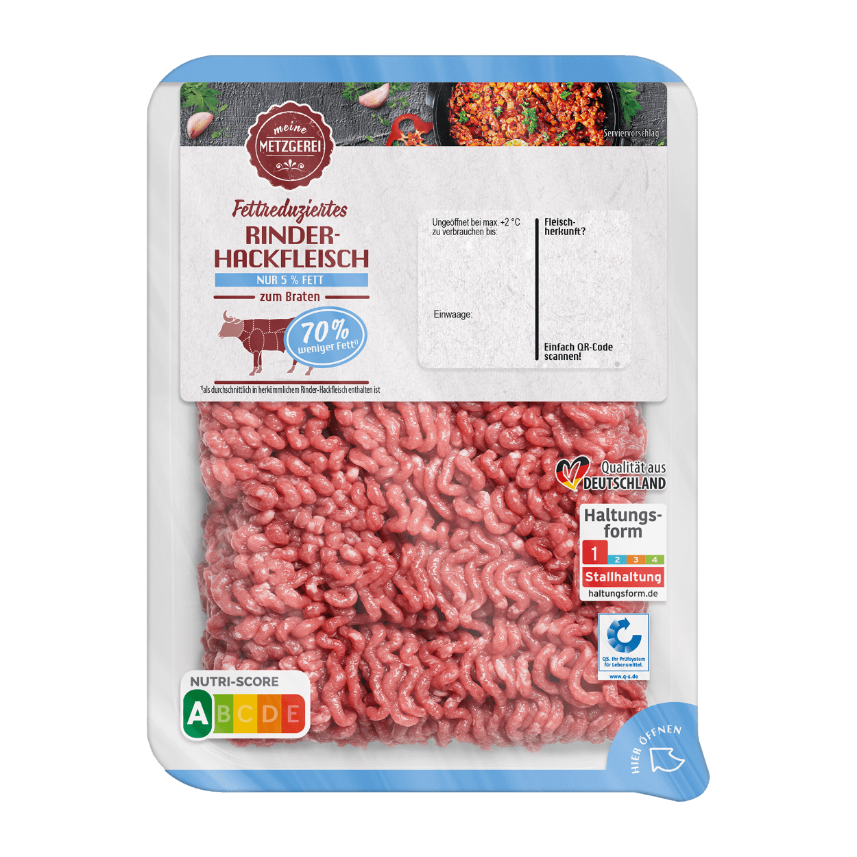 MEINE METZGEREI Fettreduziertes Rinderhackfleisch günstig bei ALDI Nord