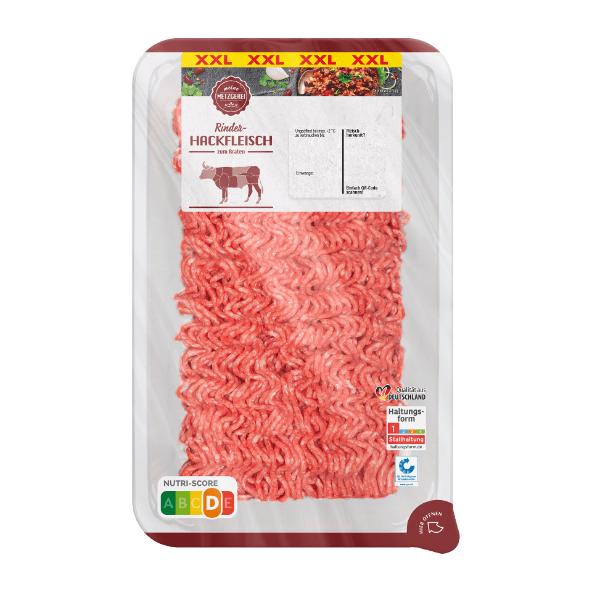 MEINE METZGEREI Rinderhackfleisch XXL günstig bei ALDI Nord