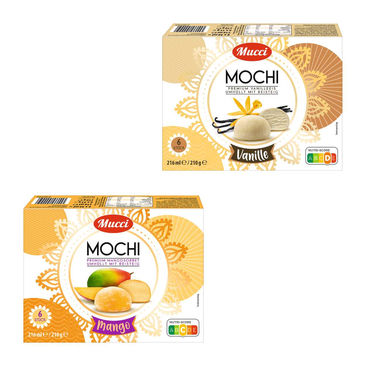 MUCCI Mochi Eis 6x36 ml - Leckere Sorten