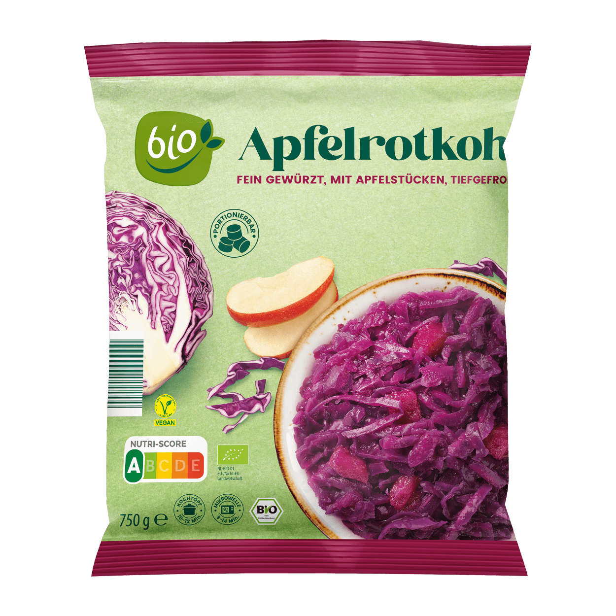 BIO Bio Rotkohl mit Apfel 750g günstig bei ALDI Nord