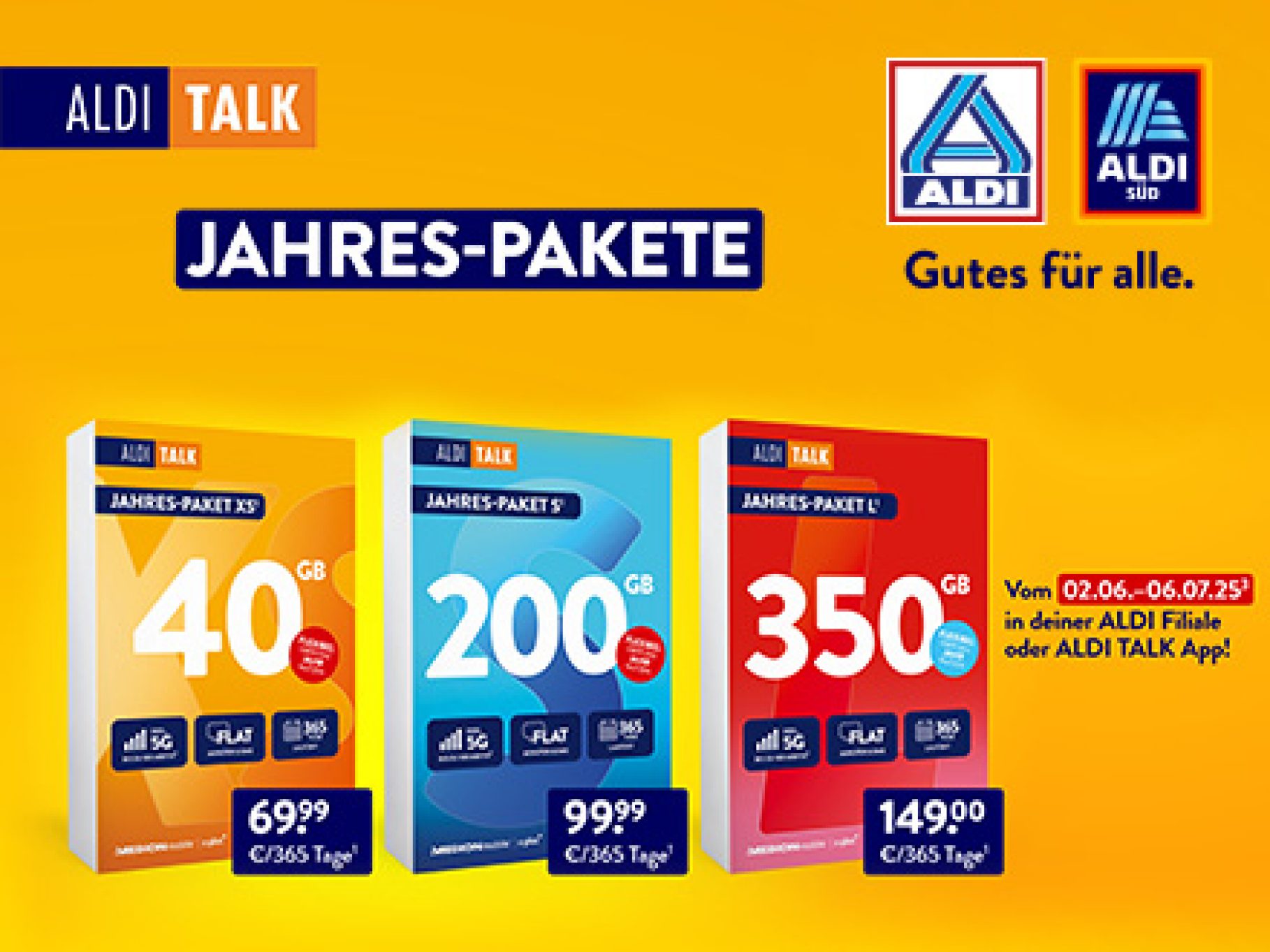 ALDI TALK: Jahres-Pakete mit bis zu 100 GB mehr Datenvolumen zum ...