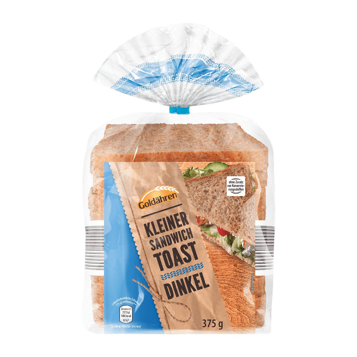 GOLDÄHREN Kleiner Sandwich Toast Dinkel günstig bei ALDI Nord