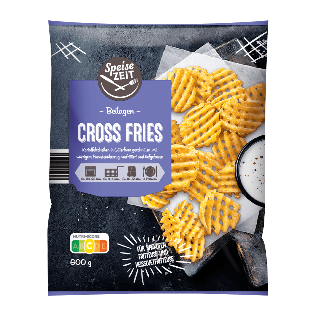 SPEISEZEITE Curly Fries & Gitterpommes tiefgefroren günstig bei ALDI Nord