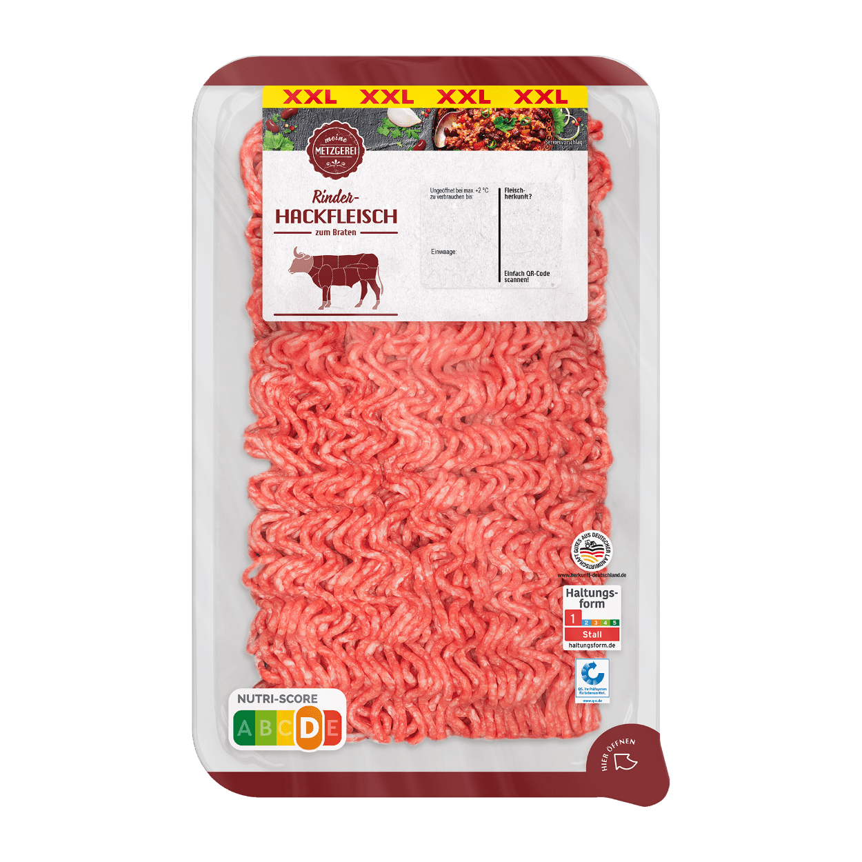 MEINE METZGEREI Rinderhackfleisch XXL günstig bei ALDI Nord