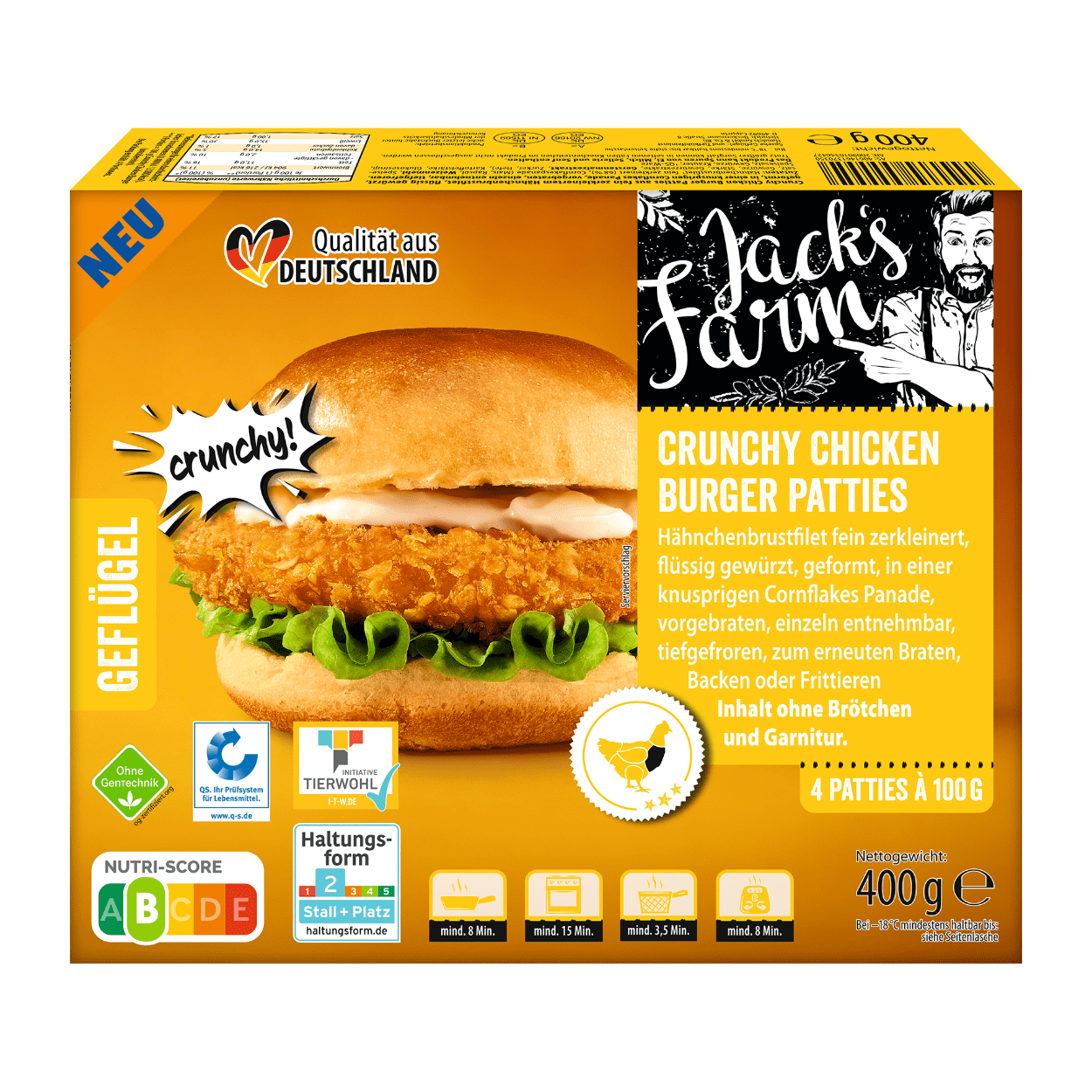 JACK’S FARM Crunchy Chicken Burger Patties günstig bei ALDI Nord