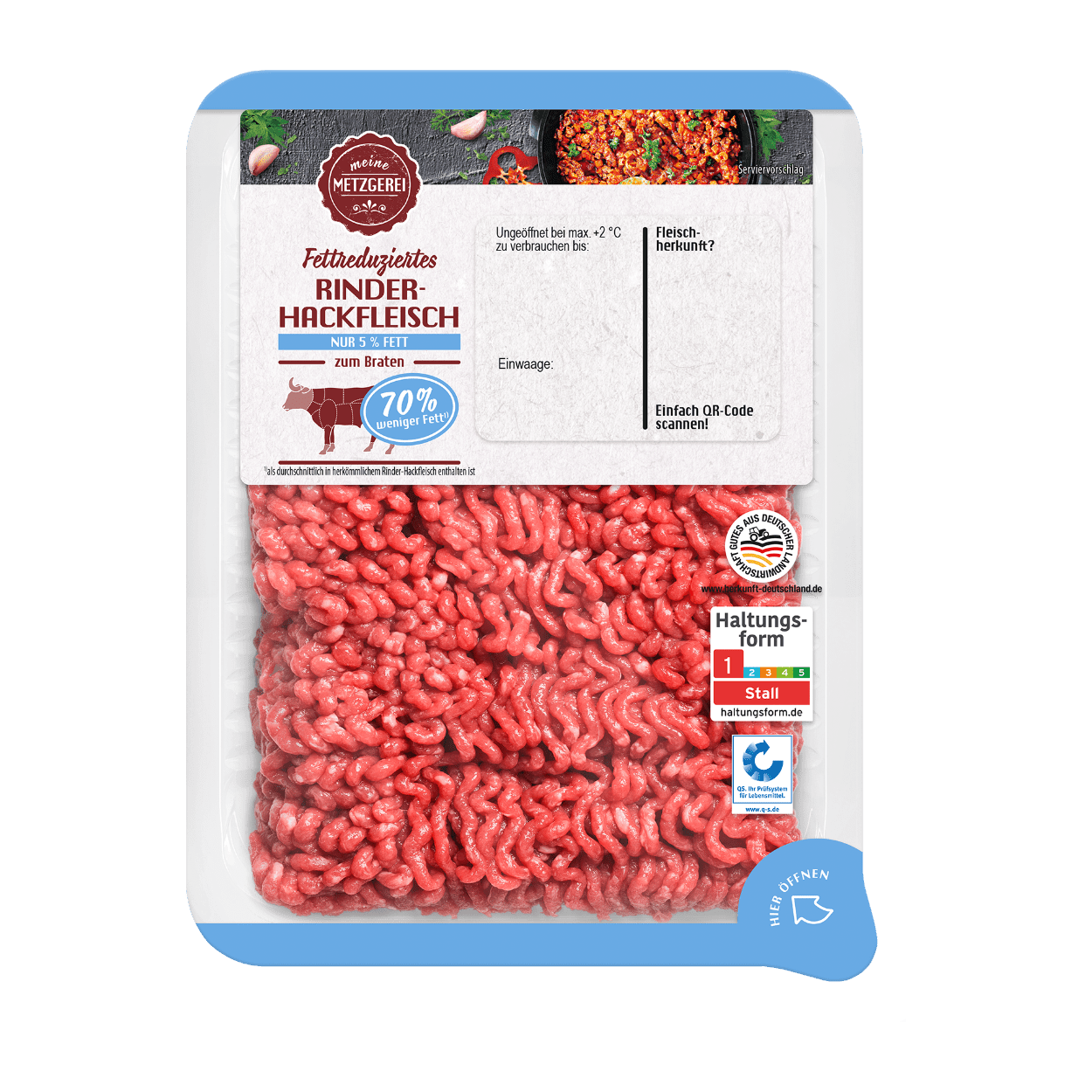 MEINE METZGEREI Fettreduziertes Rinderhackfleisch günstig bei ALDI Nord