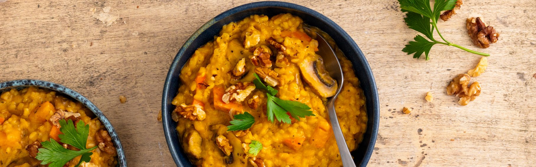 Kürbis-Risotto mit Champignons﹣Rezepte von ALDI Nord